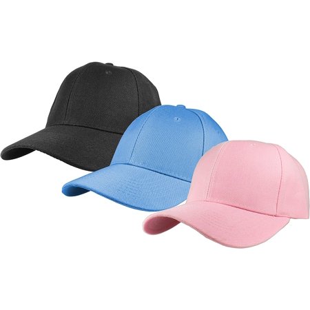 Wayne Plain Baseball Cap Adjustable Back Strap 3 PC | Walmart Canada