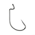 51pcs Carbon Steel Offset Fishhook Bass Barbed Carp Fishing Hook Wide ...
