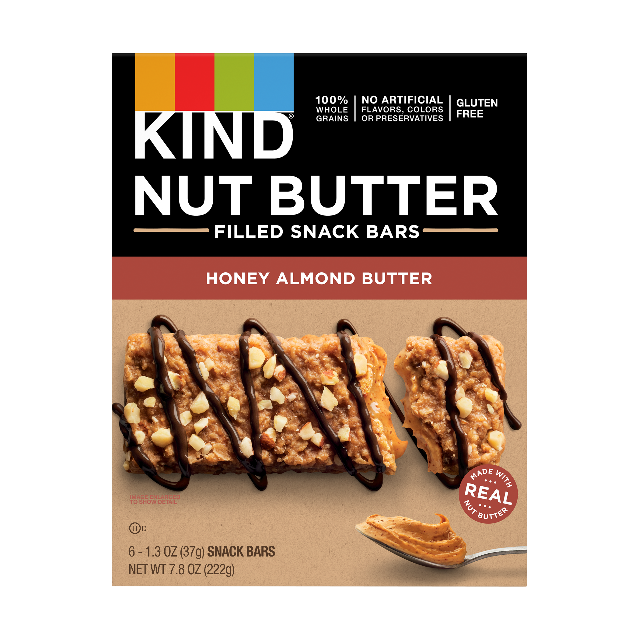 KIND Bars, Honey Almond Butter Nut Butter Filled Bars, Gluten free, 1.3 ...
