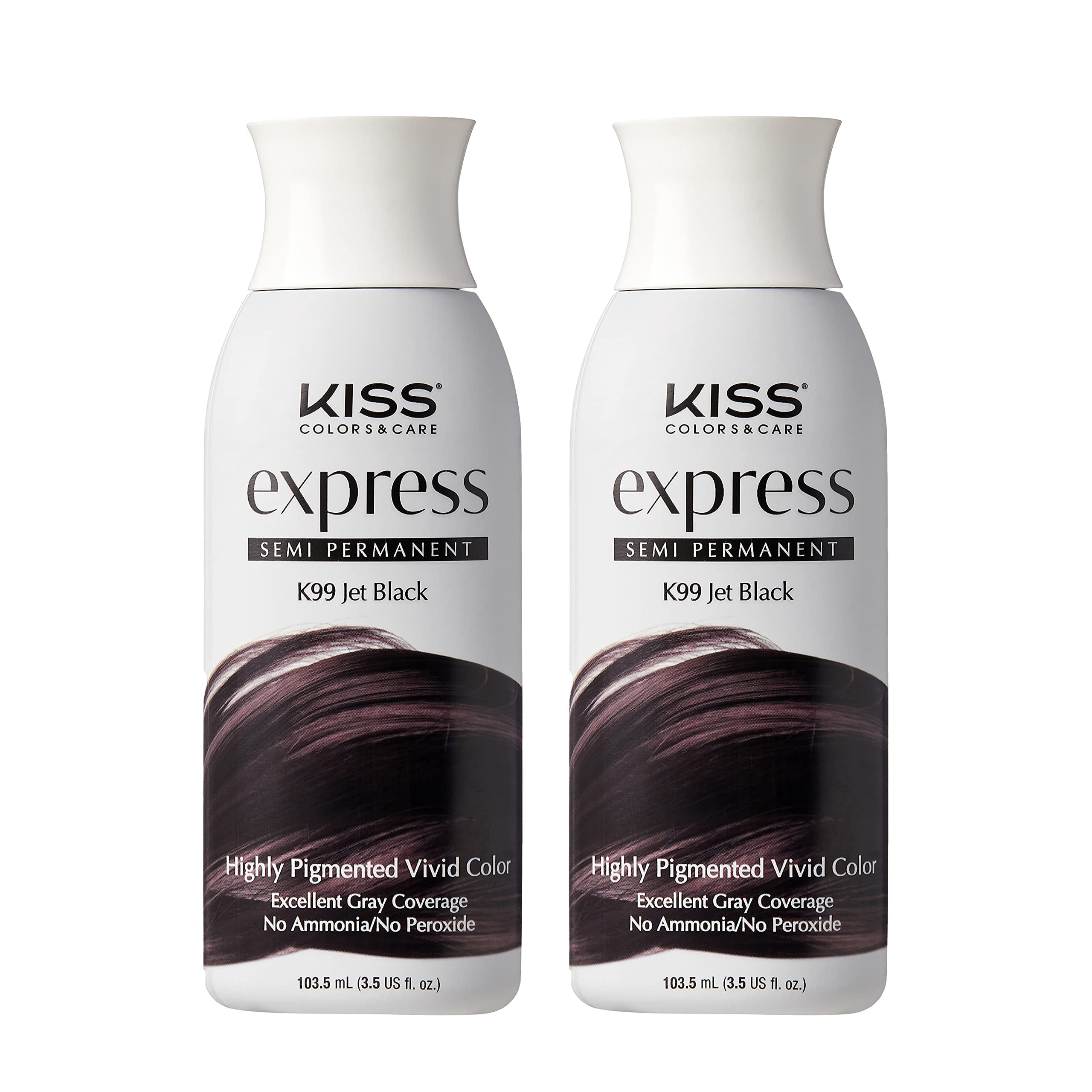 Tinte Kiss Express #K99 Semipermanente Negro Azabache, 3.5 onzas ...
