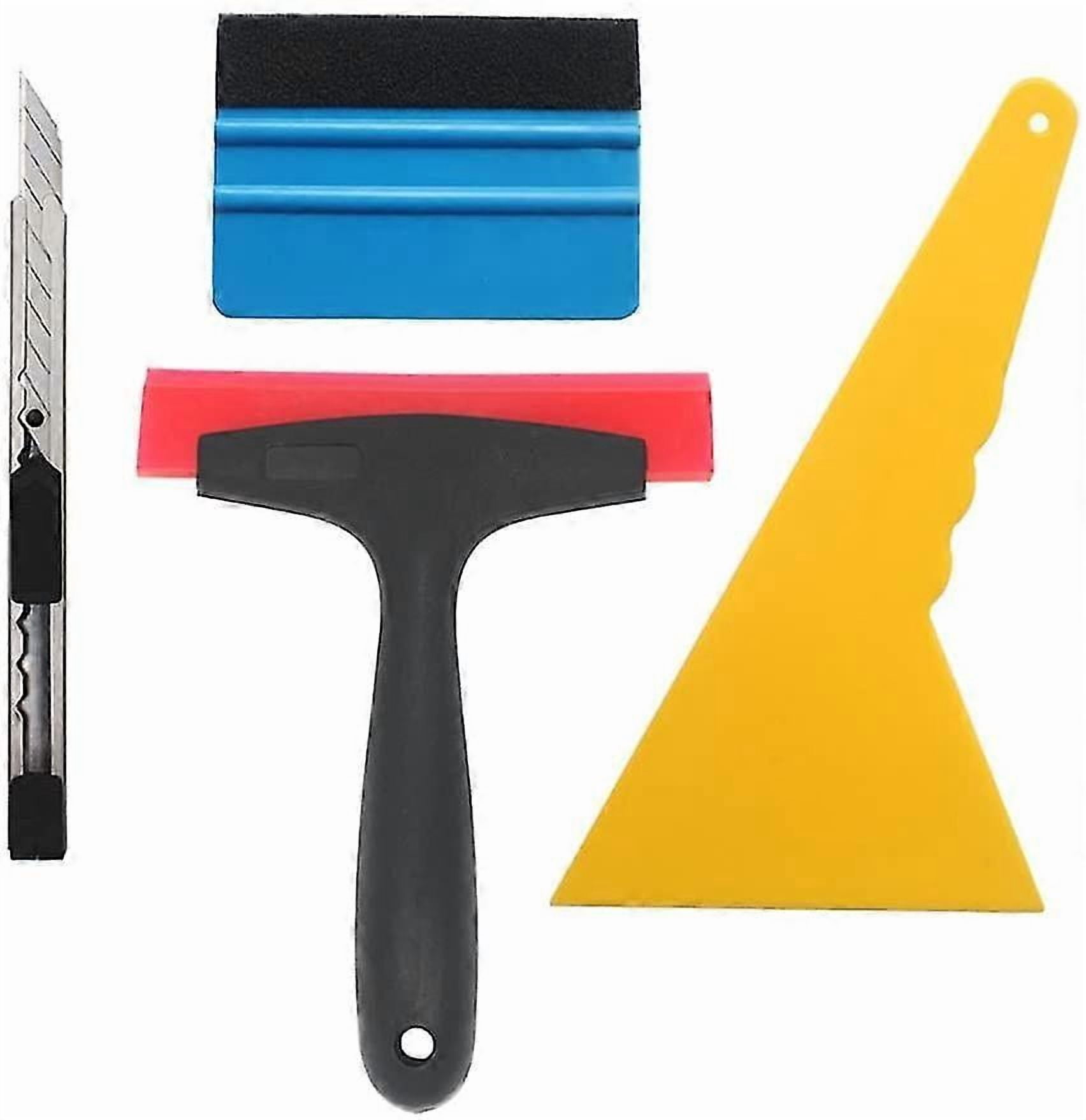 4 In 1 Car Window Vinyl Wrap Installation Tool Kit, With Black Fiber ...