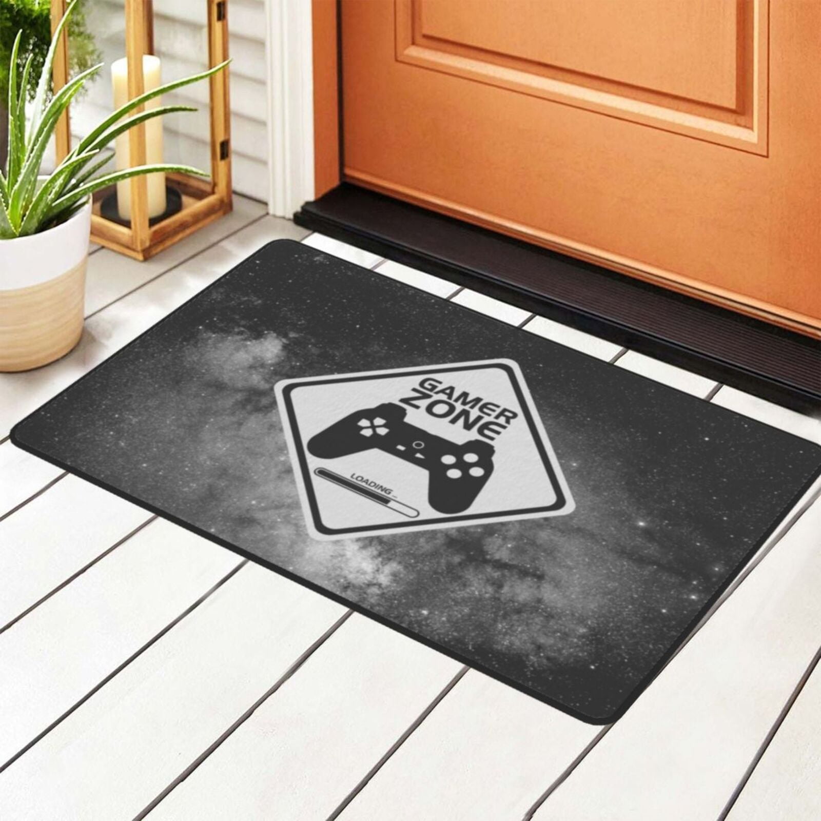 ZICANCN Area Rugs Doormat , Gamer Zone Gray Sign Facecloth Non-Slip ...