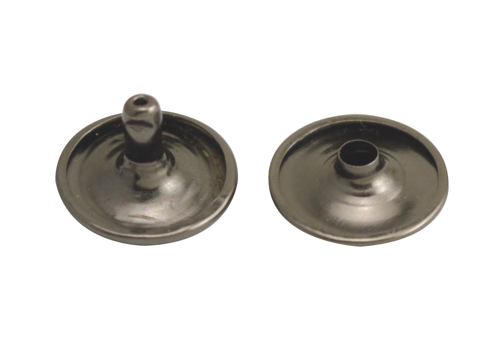 Fenggtonqii Gun Color Double Cap Leather Rivets Tubular Metal Studs Cap ...