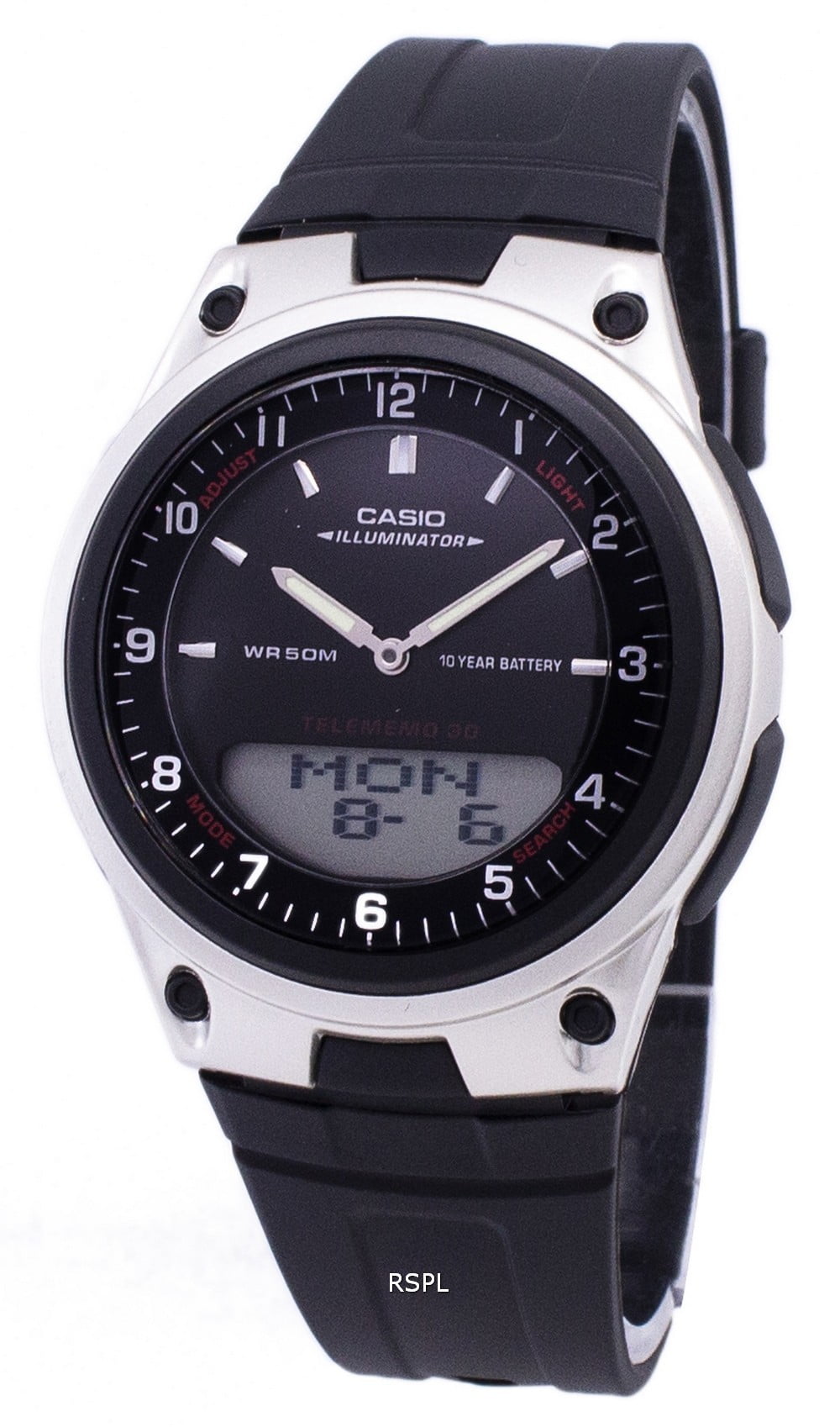 Casio Analog Digital Telememo Illuminator AW-80-1AVDF AW-80-1AV Men's ...
