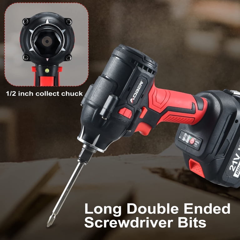 450 Ft-lb Torque 1/2 Inch Tool AOBEN 21V Cordless Impact Wrench 1/2 ...