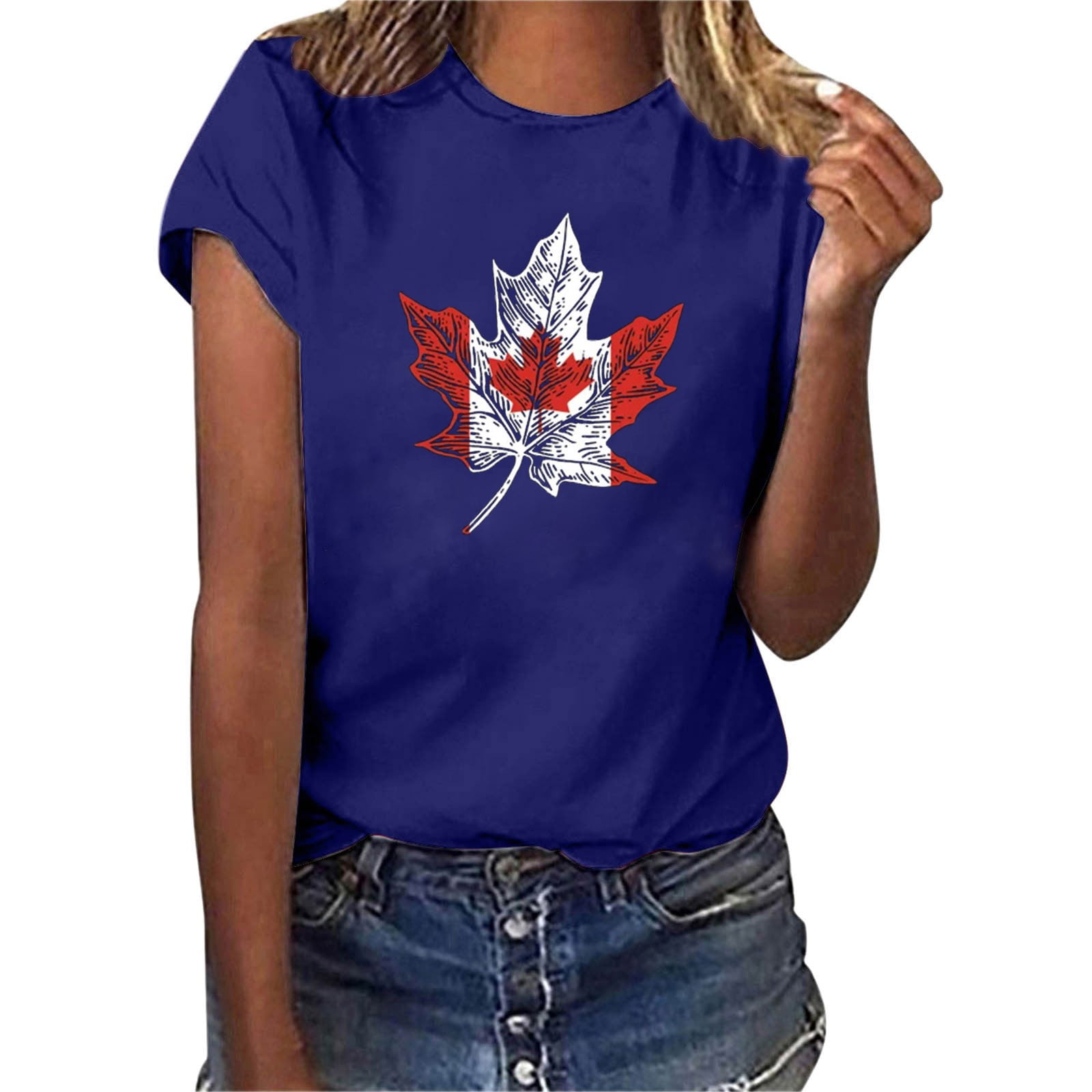 Click here for Povozer Women Canada Day Shirts Canada Flag Graphi... prices
