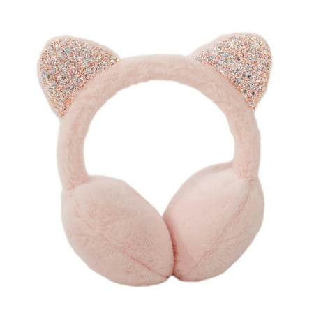 Girls Boys Earmuffs Fluffy Warm Plush Ear Warmer Cute Cartoon Ear Muffs ...