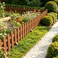 2 Pack Plastic Mini Garden Fence Set, Durable Stylish Lawn Edging Easy ...