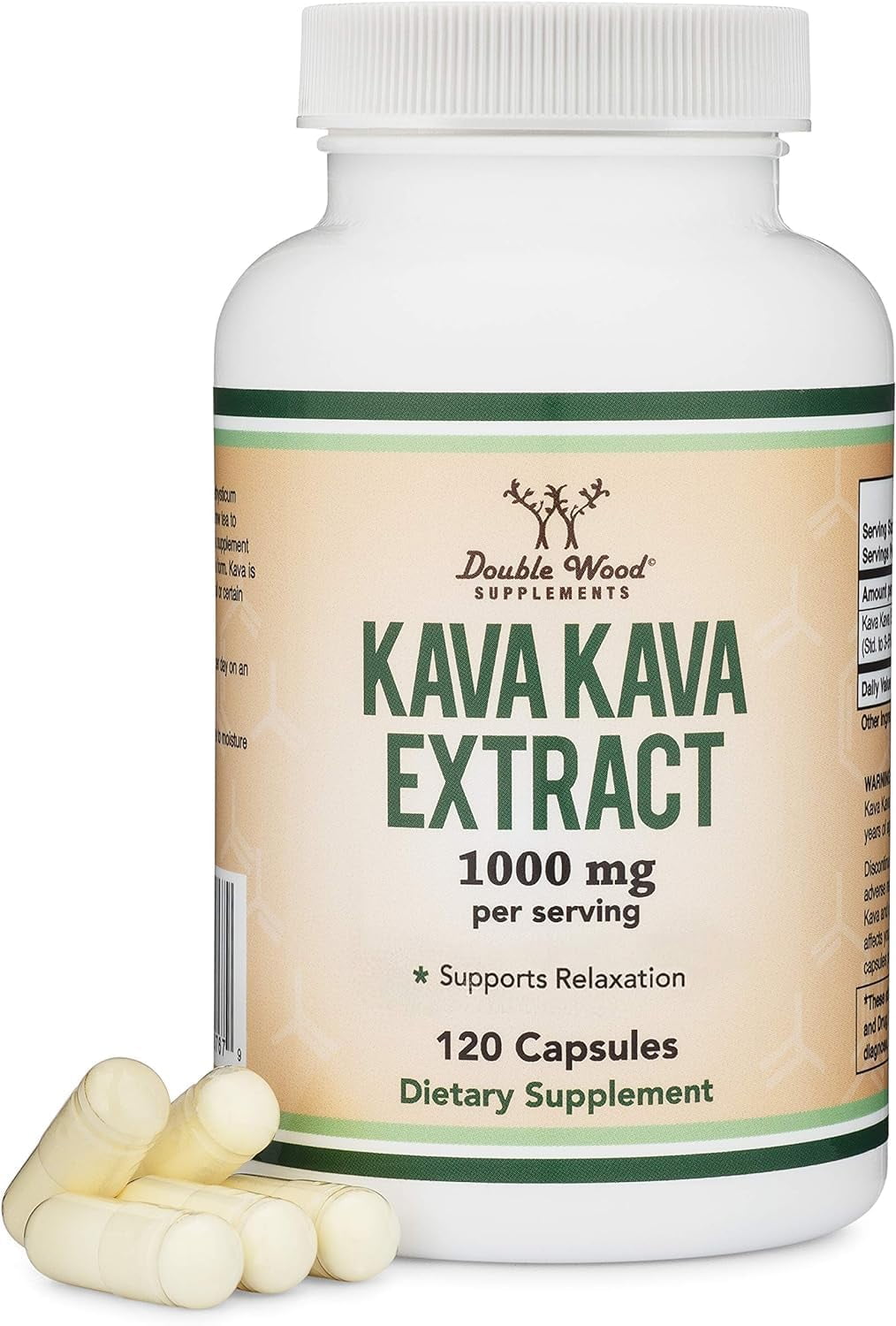 Double Wood Kava Kava Extract | 1,000 Mg Per Serving | 60 Servings ...