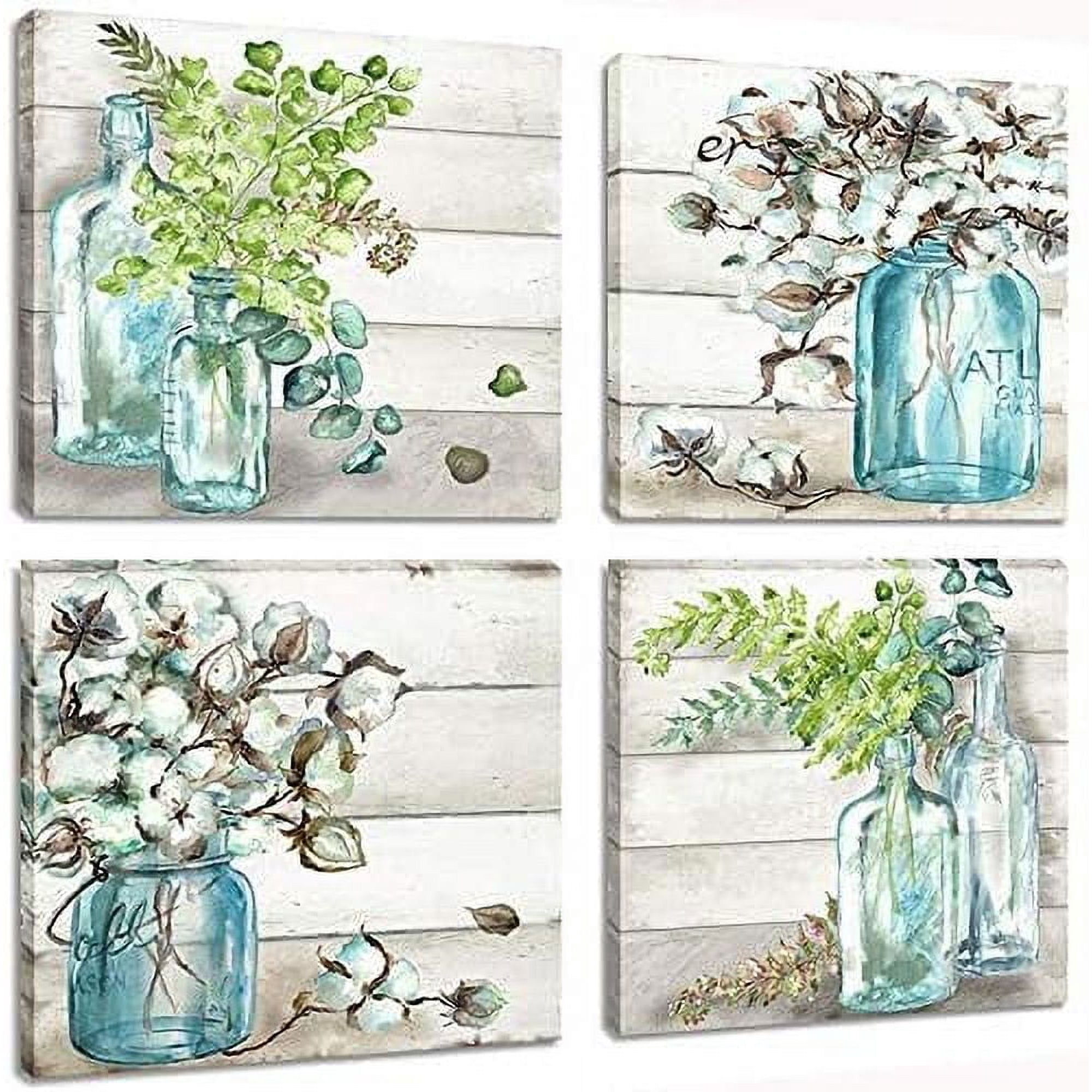 Click here for Xcodwtmx Flower Painting Wall Art Watercolor Mason... prices