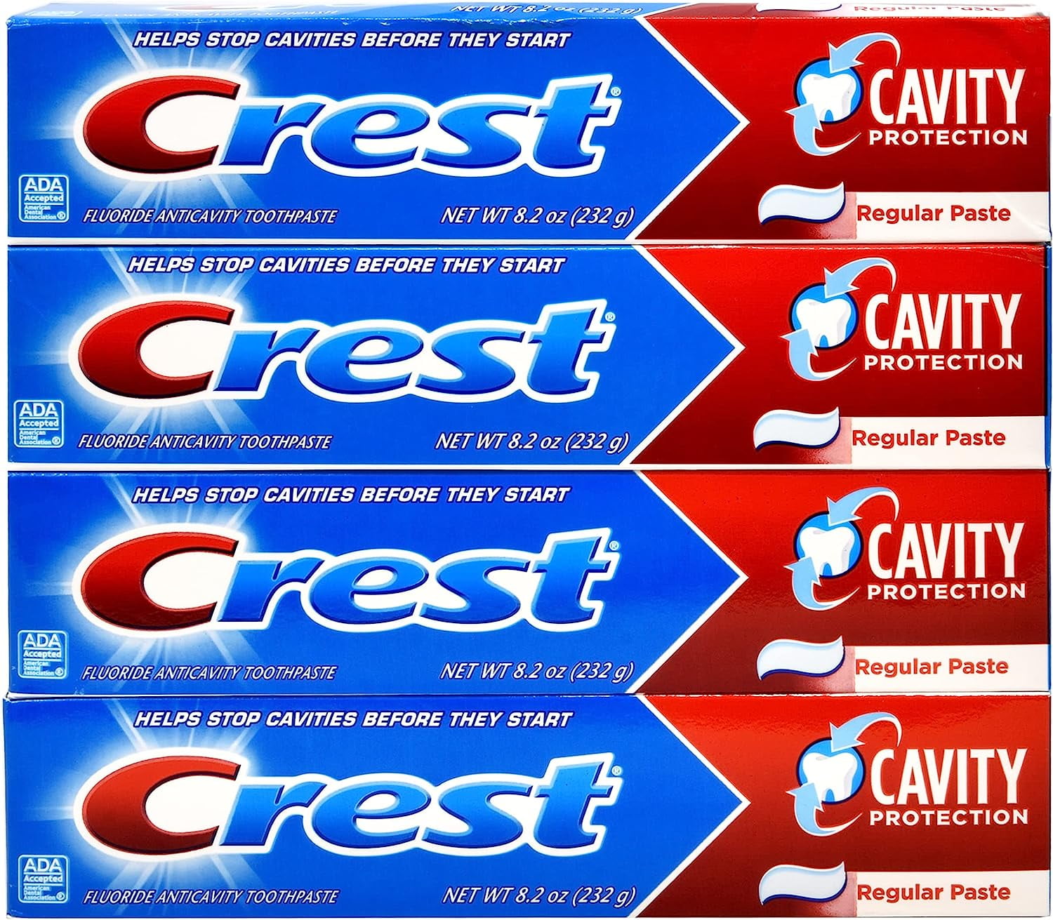 Crest Cavity Protection Toothpaste Regular 8.20 oz (Pack of 4 ...