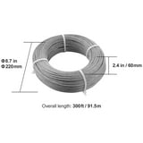 BENTISM T316 Stainless Steel Cable Steel Wire Rope 1/8" 300 ft 7x7 ...
