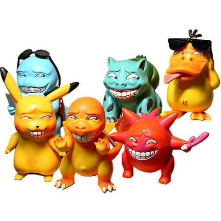 Pokemon Figure Toy Grinning Pikachu Little Fire Dragon Frog Jenny ...