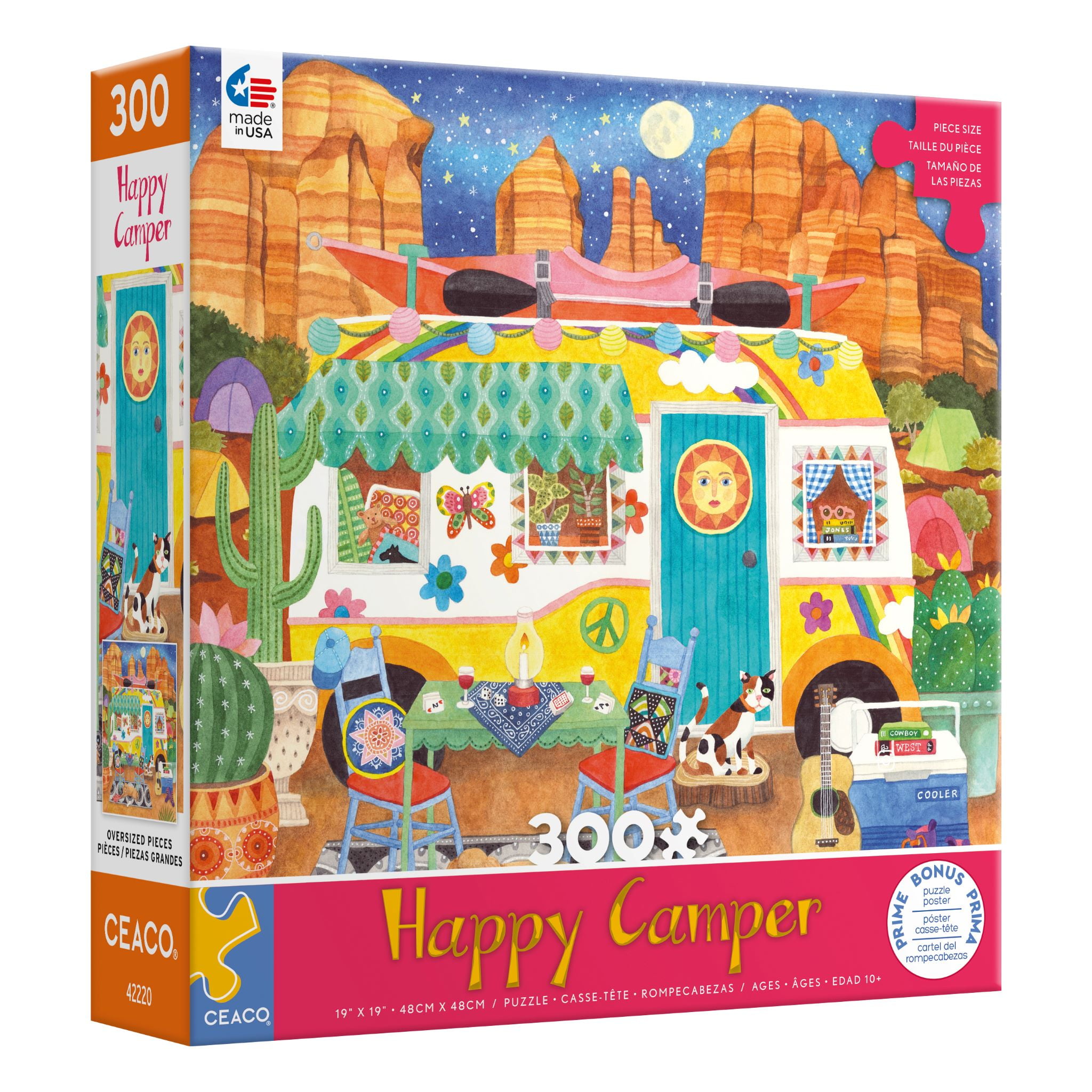 Ceaco 300-Piece Happy Camper Canyon Camper Interlocking Jigsaw Puzzle ...