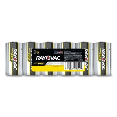 Ultra Pro Alkaline Battery, 1.5V, D, Shrink Pack, 6/Pk | Bundle of 2 ...