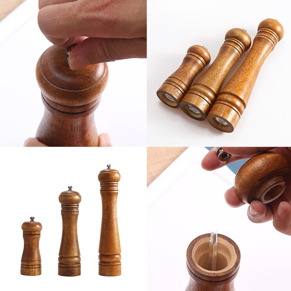 US 1-2 Pc Kitchen Tools Cooking Pepper Grinder Hand Movement Wood ...