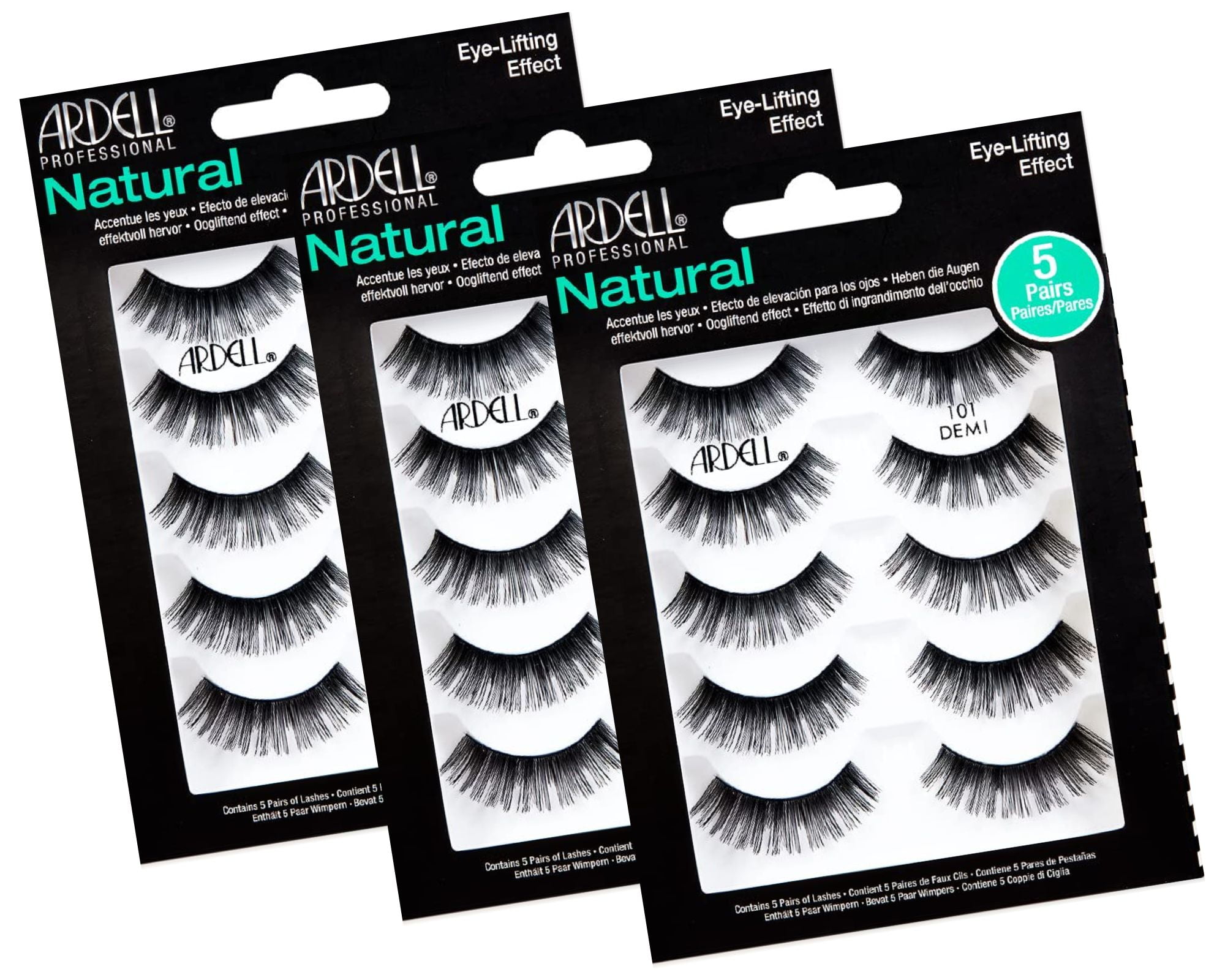 Ardell - 5 Pairs - Natural - 101 Demi (68983) x 3 - Walmart.com