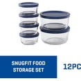 12 Piece Glass Storage Containers with Lids (6 Glass Food Storage ...