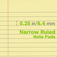 Goefun Yellow Legal Pads 5x8 Inches Narrow Ruled Notepad Pack of 12 ...
