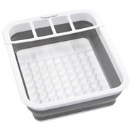 Sterilite 2-piece Large Sink Set Dish Rack Drainer, White 18 3/4" L x ...