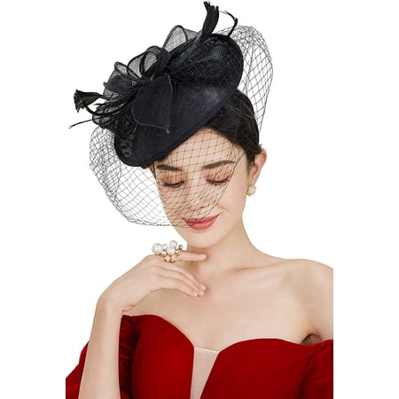 Tea Party Fascinator Hat Veil Kentucky Derby Fascinator Headband ...