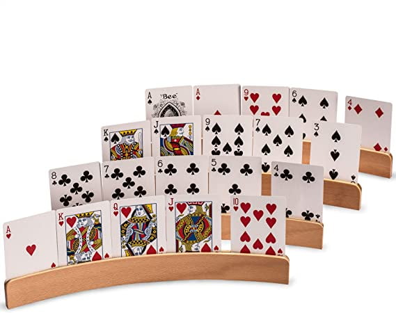 Panorama Wooden Playing Card Holders - Set of 4 - Walmart.com