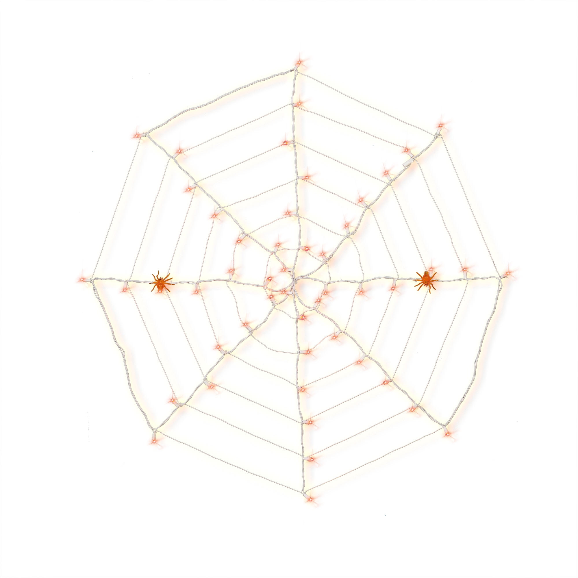 Click here for Way To Celebrate Orange Led Web Lights W/ 2 Spider... prices