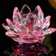 Qinghai Artificial Quartz Crystal Lotus Flower Figurine Wedding Party ...