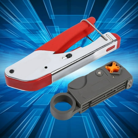 Coaxial Crimping Set, Compression Tool Kit F Plastic Cable Installation ...