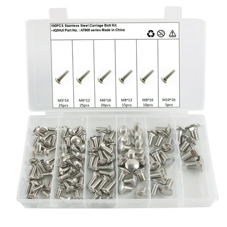stanreset 100 Pieces/Set Stainless Steel Carriage Screw Portable ...