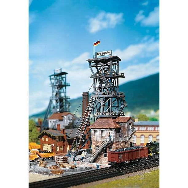 Faller N Scale Building/Structure Kit Coal/Stone/Iron Mine Head & Winch ...