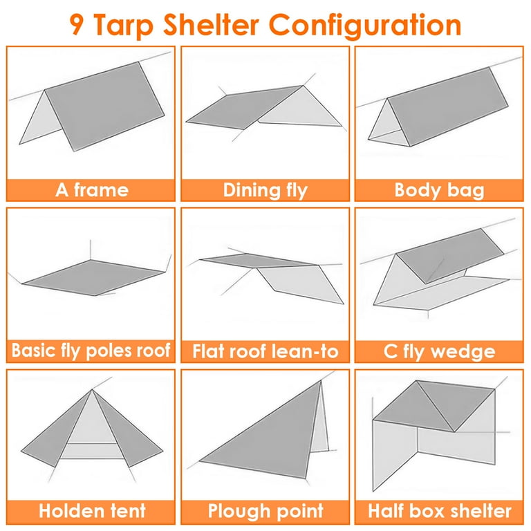 Tarp Shelter Diagram