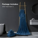 Jessy Home 2 Pack Home Collection Ultra Soft Cozy Towels 200 GSM Navy ...