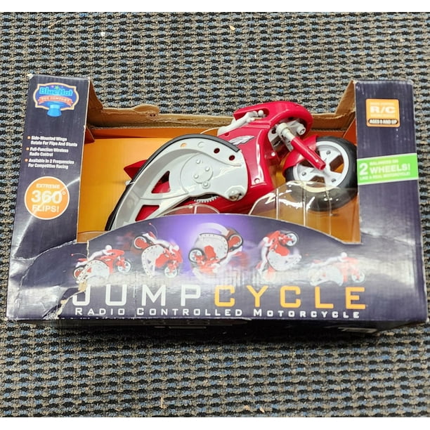 Blue Hat Toy Company - JumpCycle Radio Controlled Motorcycle - RED ...
