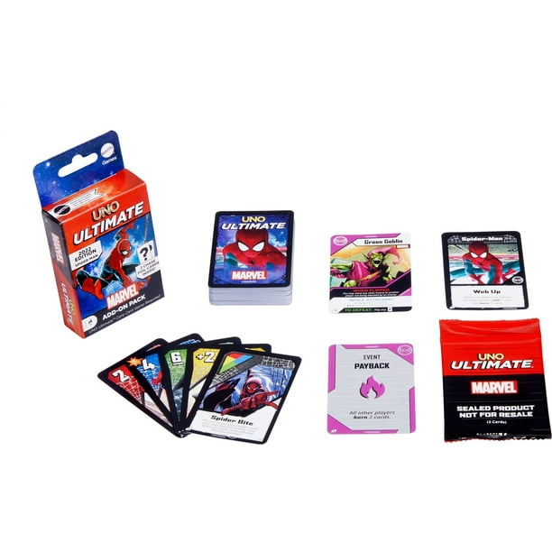 UNO Ultimate Marvel Card Game Add-On Packs with Character Deck ...