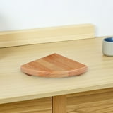 Worgeous 2pcs Wood Fan-Shaped Wall Mounted Corner Shelf Storage Rack ...