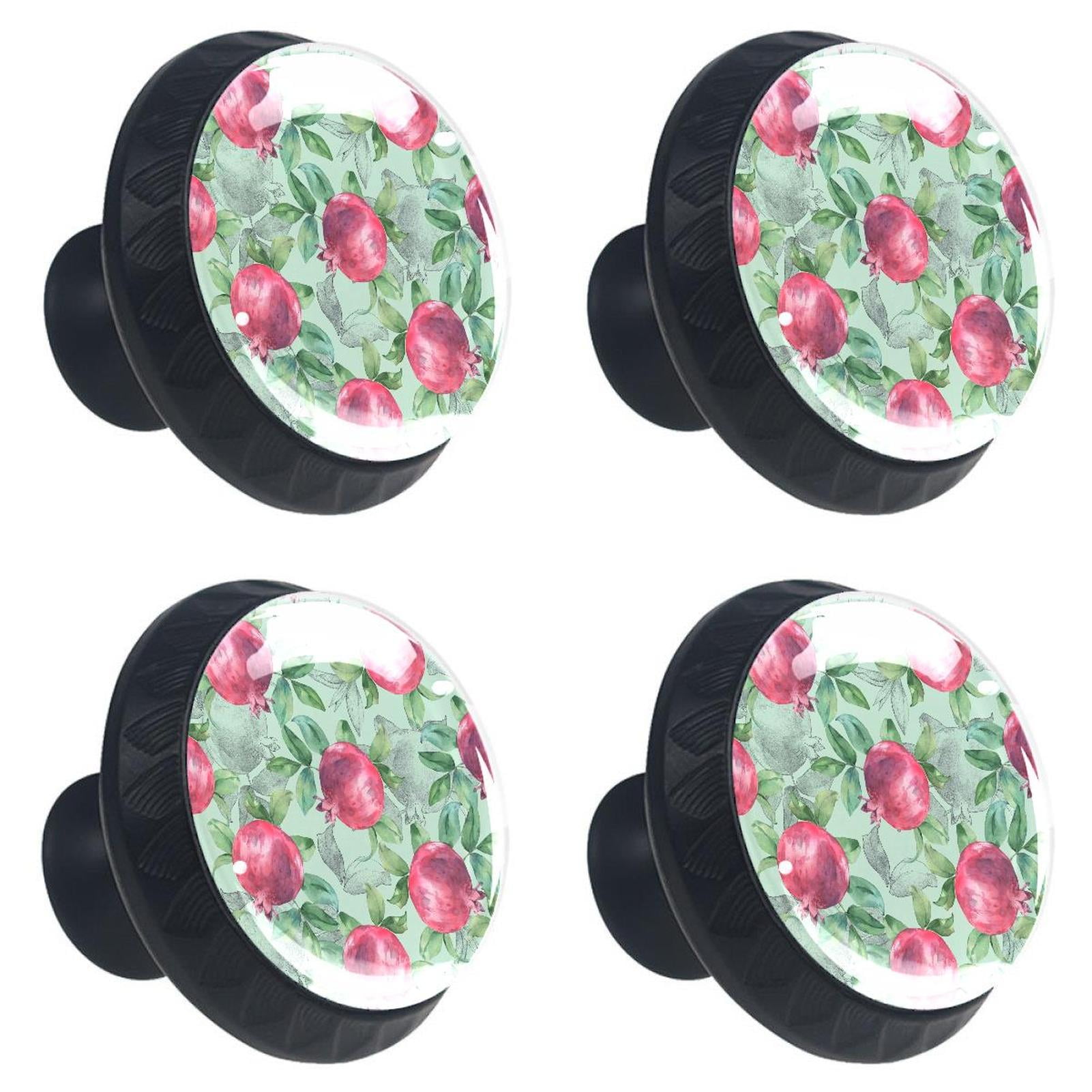 4 Pcs Pomegranate Green Knobs for Kitchen Cabinet Cupboard Dresser ...