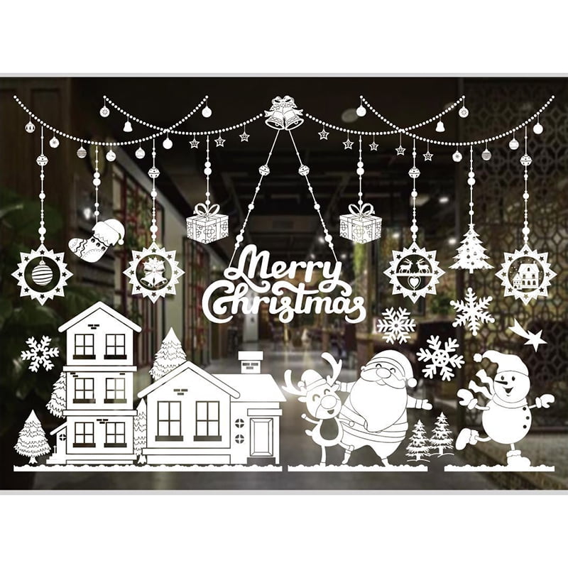 Electrostatic Christmas Window Decal Sticker No Trace Xmas Window ...