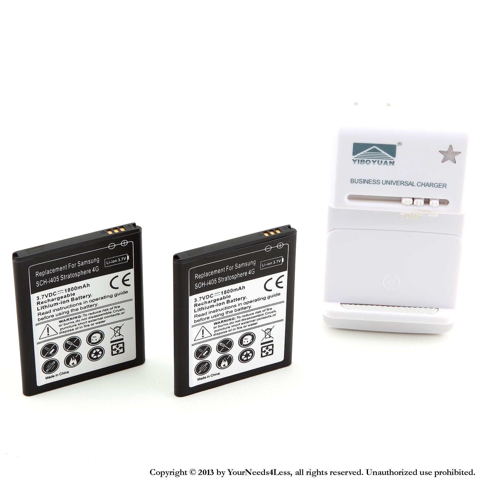 YN4L® 2 X 1800mAh Replacement Batteries for Samsung Galaxy Metrix 4G ...