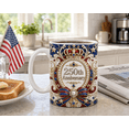 America 250th Anniversary Accent Mug 1776-2026 Patriotic Crown Coffee ...