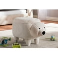 Baxton Studio Bjorn Contemporary Wool Upholstered Bear Storage Ottoman ...