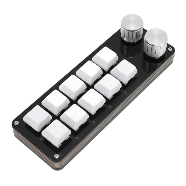Key Mini 10 Key Keyboard With 2 Knob Blue Switch Custom Programming Hot Swappable One Handed ...
