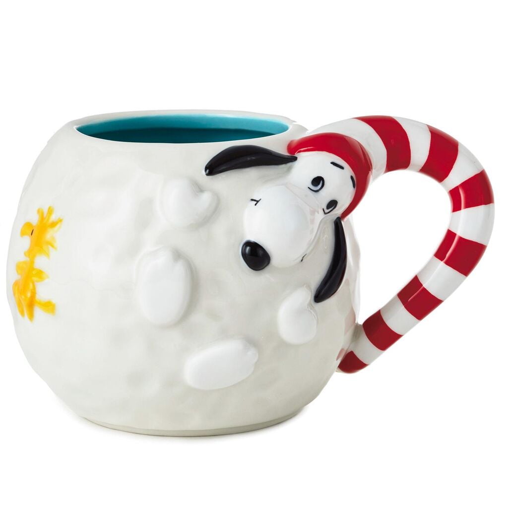 Hallmark Peanuts Snoopy and Woodstock Holiday Snowball Mug New ...