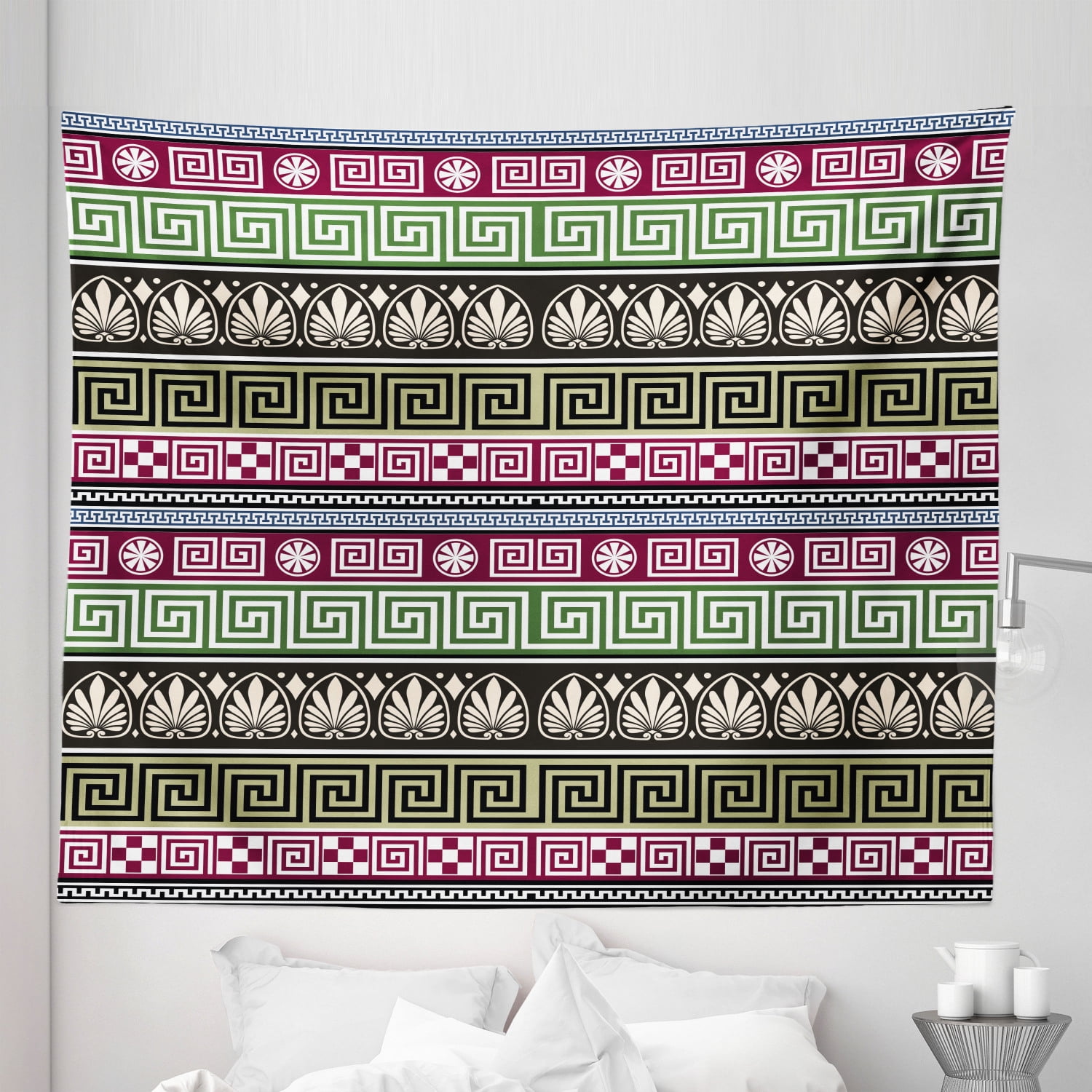 Greek Key Tapestry, Antique Ornamental Design Pattern Mosaic Effects ...