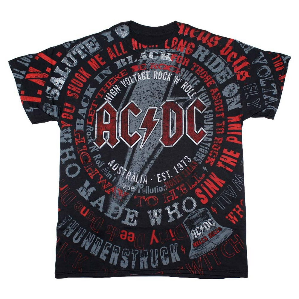 Acdc Ac Dc Songs T Shirt
