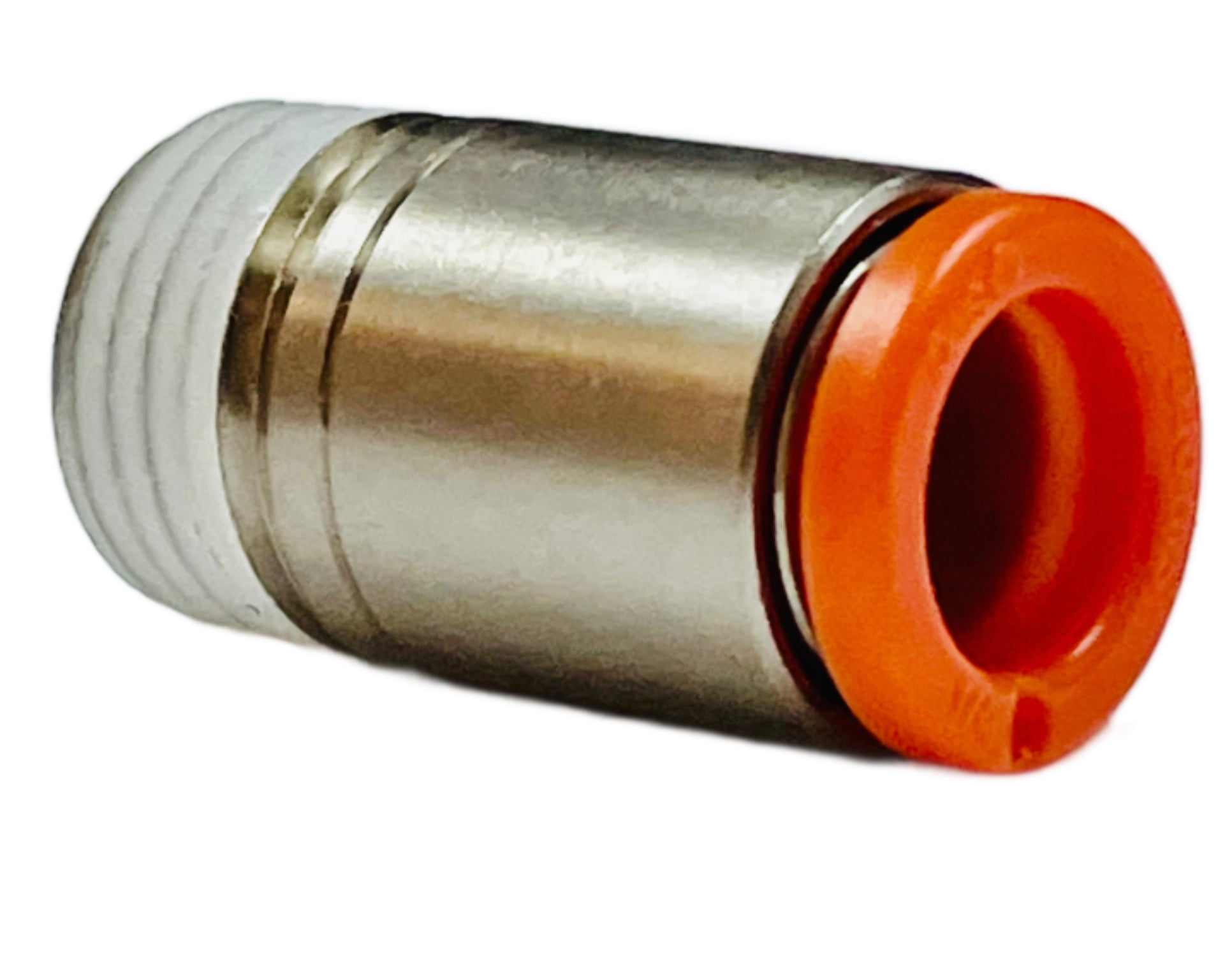 Pack of 10 KQ2S07-34NS Connector, Hex Head Male ,1/4-in Tube,1/8-in, Nickel Plated Brass Push-to ...