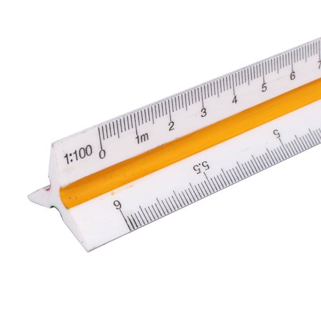 Triangular Measure Scale Ruler 1:20, 1:25, 1:50, 1:75, 1:100, 1:125 ...