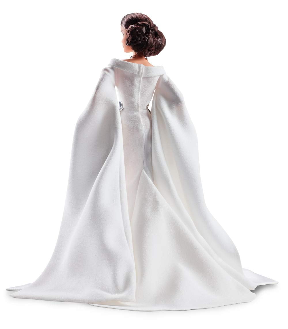 Barbie Collector Star Wars Princess Leia x Barbie Doll, in White Gown ...
