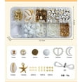 10-Grid Jewelry Bead Set, Assorted Shape Beads & Supplies for DIY ...