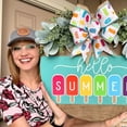 Tengma Home Decor Summer Door Hanger Welcome Door Sign Hello Summer